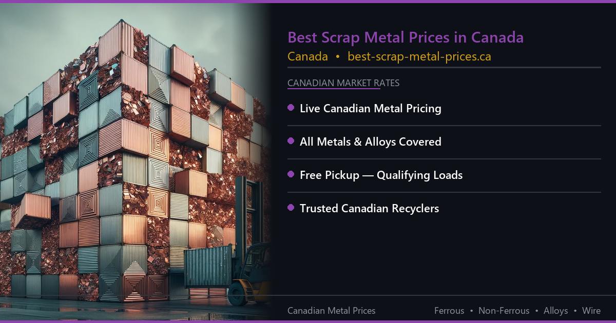 Best Scrap Metal Prices in Canada | Current Market Rates